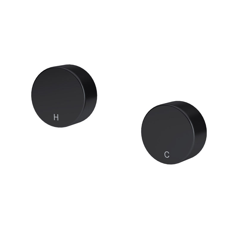 MATTE BLACK CIRCULAR WALL TAPS — Mandk