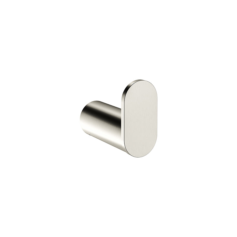 BRUSHED NICKEL CURVAE SINGLE ROBE HOOK — Mandk