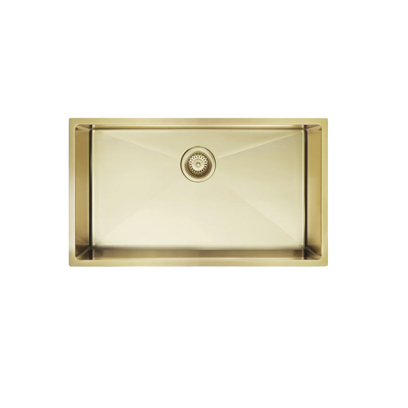 BRUSHED BRONZE GOLD KITCHEN SINK - SINGLE 760 X 440 — Mandk