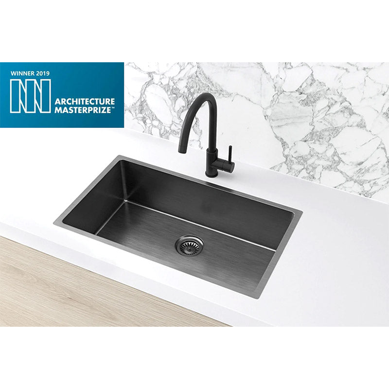 GUNMETAL BLACK KITCHEN SINK - SINGLE BOWL 760 X 440 – Mandk